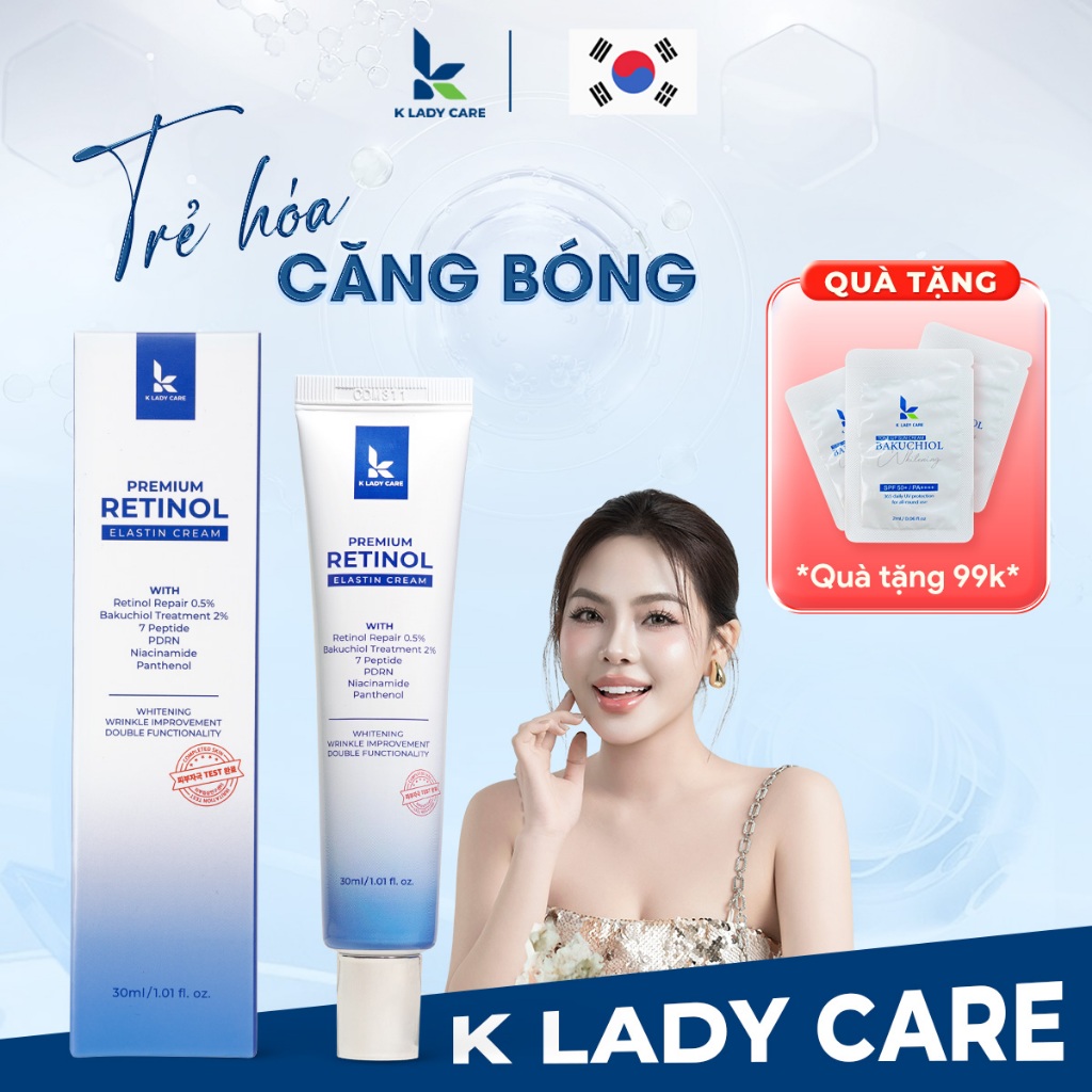 Kem dưỡng Retinol K Lady Care 30ml chống lão hóa, Trẻ hóa làn da, Tăng sinh collagen, Mờ thâm ...
