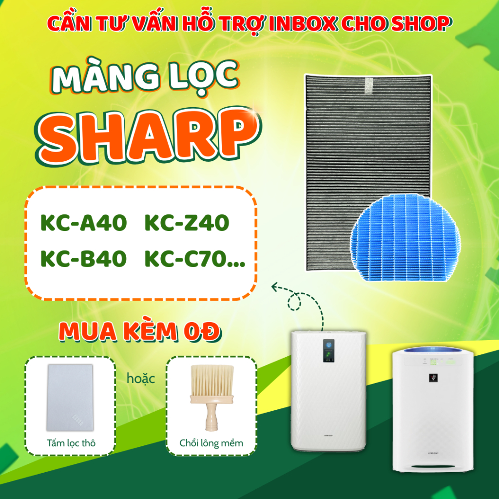Màng lọc không khí thay thế Mã: FZ-A40SF, KC-A40, KC-B40, KC-Z40, KC ...