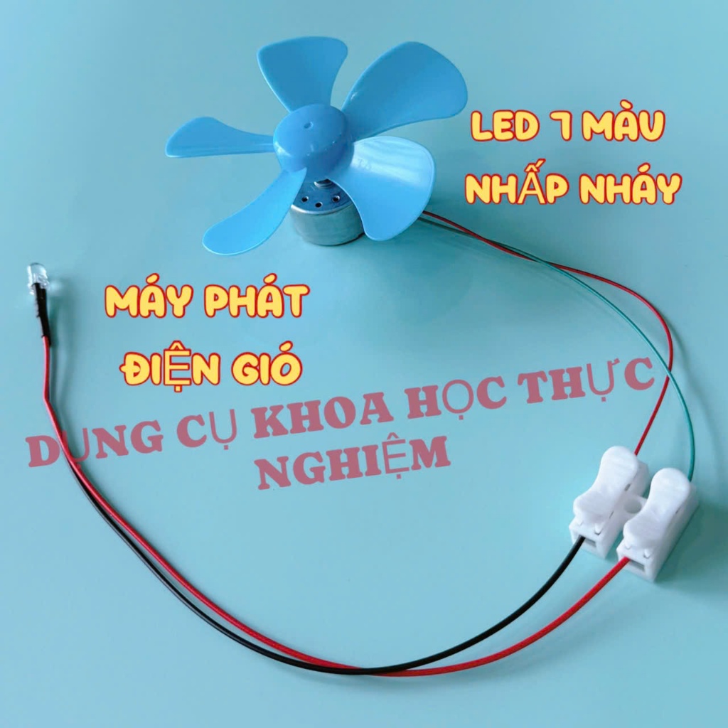 Motor phát điện siêu khỏe, máy phát điện gió sáng LED 7 màu, công nghệ ...