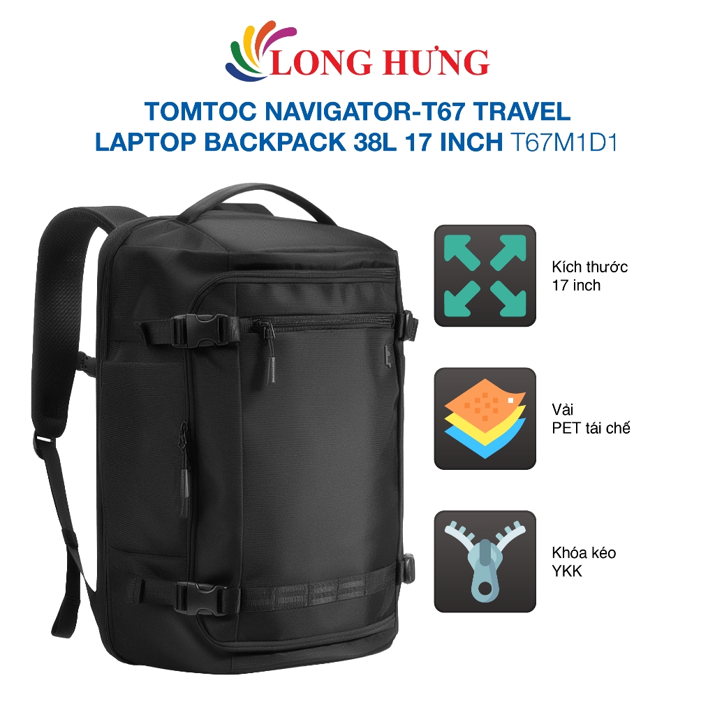 Ba lô Tomtoc Navigator-T67 Travel Laptop Backpack 38L 17 inch T67M1D1 - Hàng chính hãng | Shopee ...