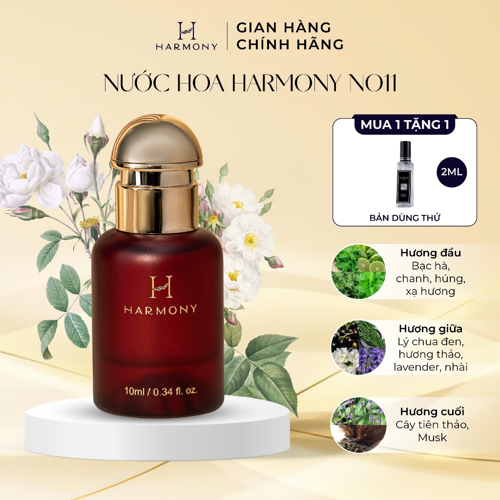 Nước hoa nữ HARMONY No11, thanh mát, nhẹ nhàng - Dung tích 10ml ...