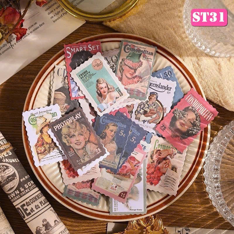 Sticker hình con tem 1 túi có 48 tem - shop Liam | Shopee Việt Nam