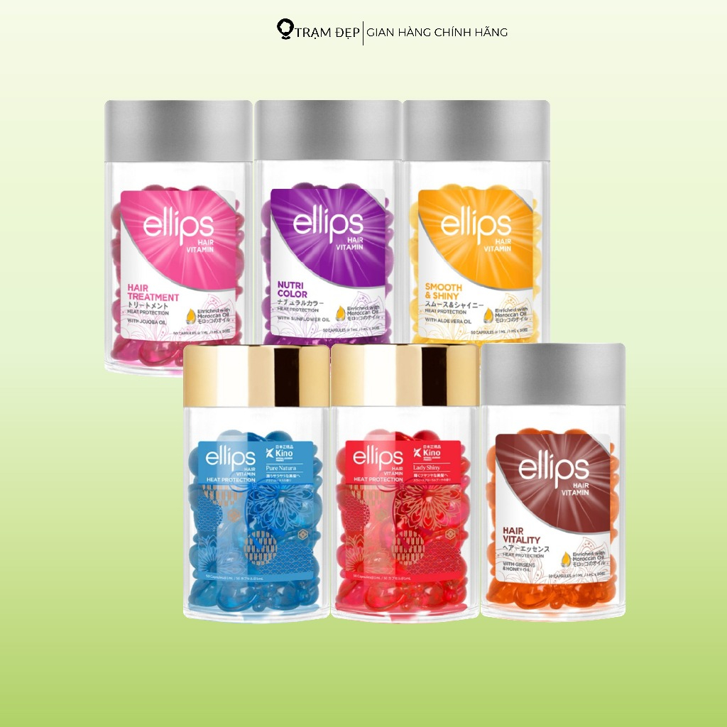 Serum Dưỡng Tóc Ellips Hair Vitamin Moroccan Oil/ Japanese (50viên/30viên) | Shopee Việt Nam