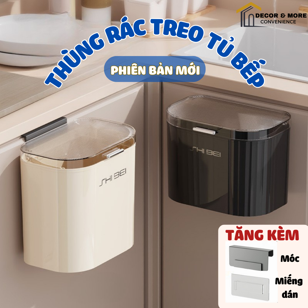 Thùng Rác Treo Tủ Bếp Thông Minh DECOR, Thùng Rác Treo Tường Nắp Lật ...