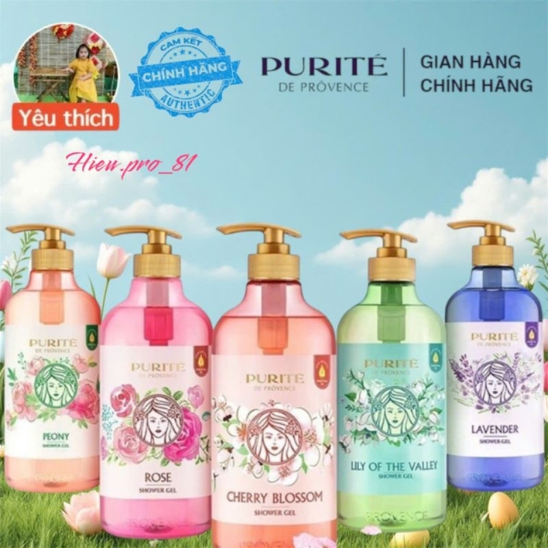 Sữa Tắm Purite 850ml Đủ Mùi Hương | Shopee Việt Nam