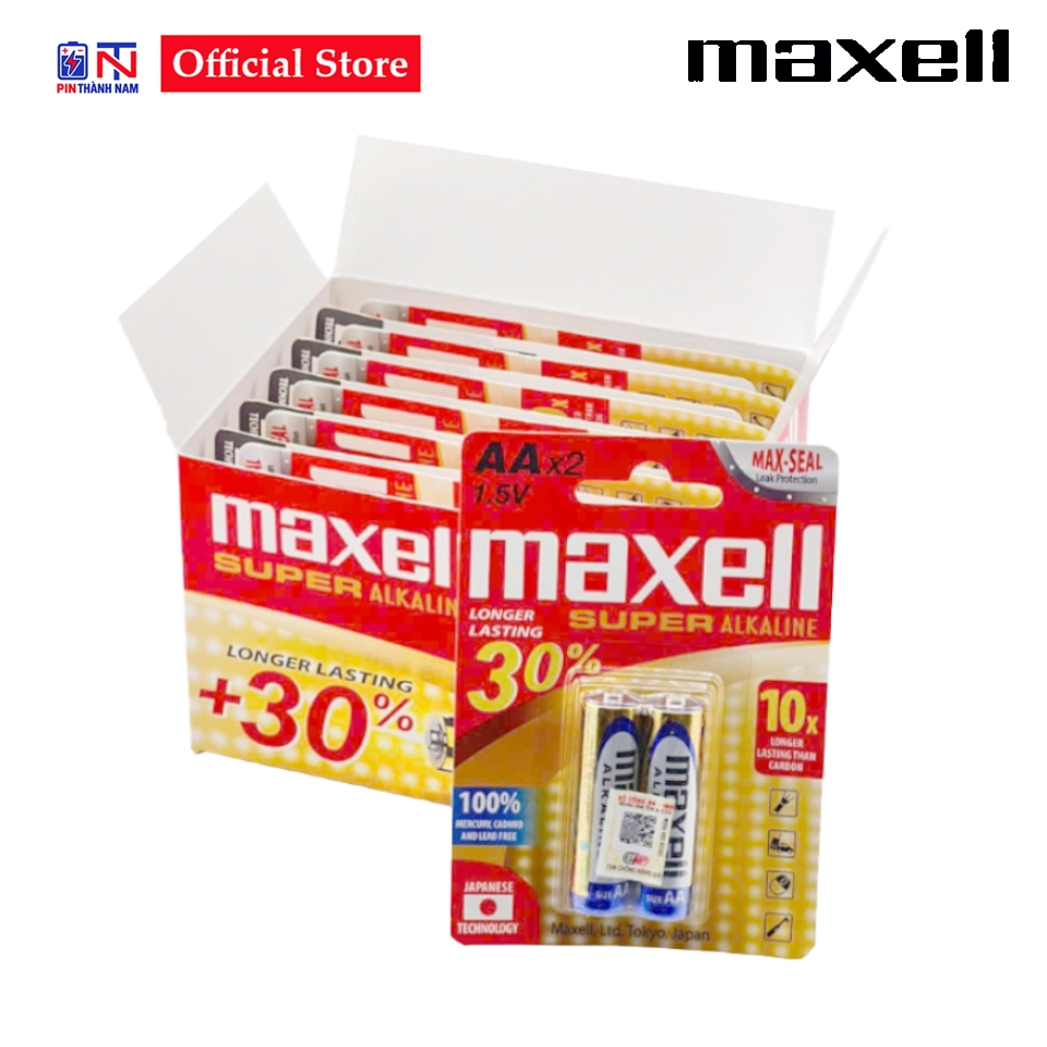 Hộp 12 Đôi Pin AA / Pin AAA Maxell Super Alkaline Chính Hãng Siêu Bền ...