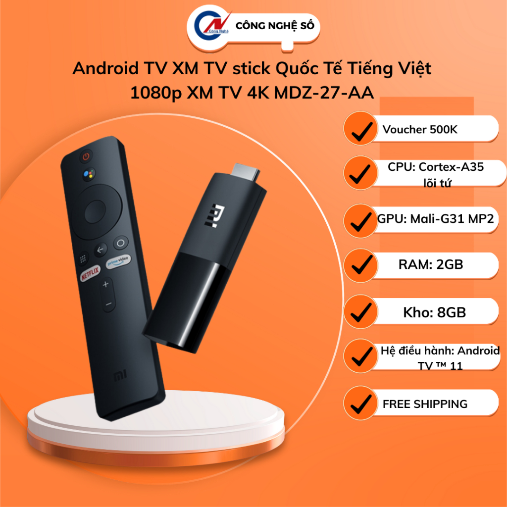 Android Tivi Box XM Mibox S 4K (Android 8.1), Android TV Box S 2nd Gen ...