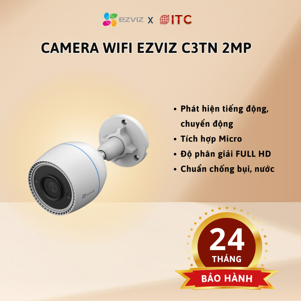 camera wifi ezviz C3TN out pro 3M 2k Quad HD ban đêm có màu báo động ...