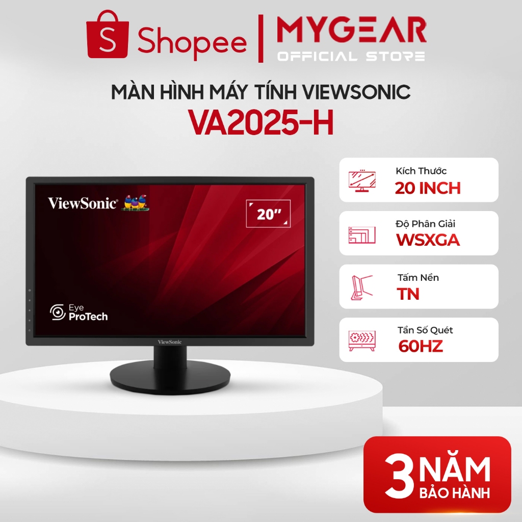 Màn Hình Viewsonic VA2025-H 20 inch TN WSXGA 60Hz 5ms - Lựa Chọn Hoàn Hảo Cho Công Việc | Shopee ...