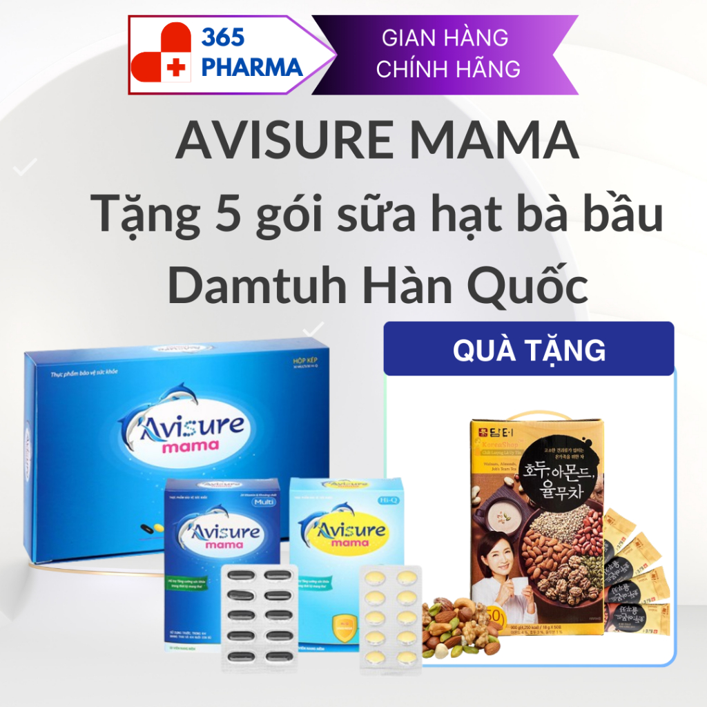 [60 Viên Tích điểm] Vitamin Tổng hợp cho bà bầu Avisure Mama bổ sung ...