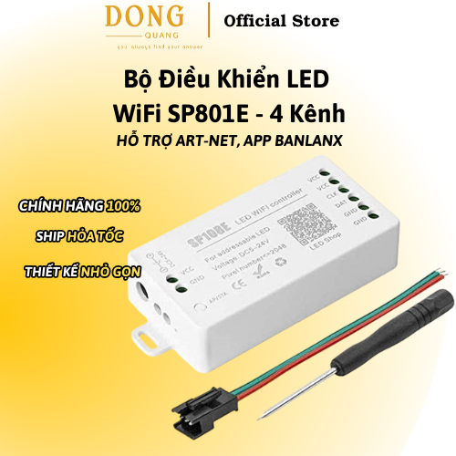 Bộ Điều Khiển LED WiFi SP801E - 4 Kênh, Hỗ Trợ Art-Net, App BanlanX ...