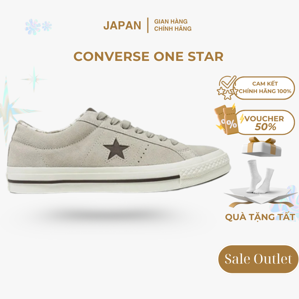[ Chính Hãng ] Giày_ Converse One Star Beige Full Box | Shopee Việt Nam