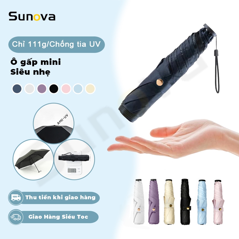111g Ô Dù Gấp Mini Siêu Nhẹ Chống Tia uv / UPF 50+ / Thấm Nước Tiện Dụng Mang Theo Du Lịch ...