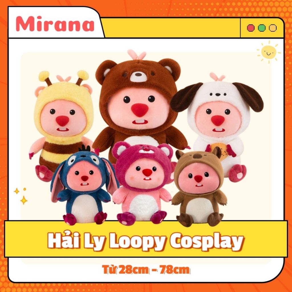 Thú nhồi bông Hải Ly Loopy cosplay siêu mềm mịn êm ái, quà tặng dễ ...