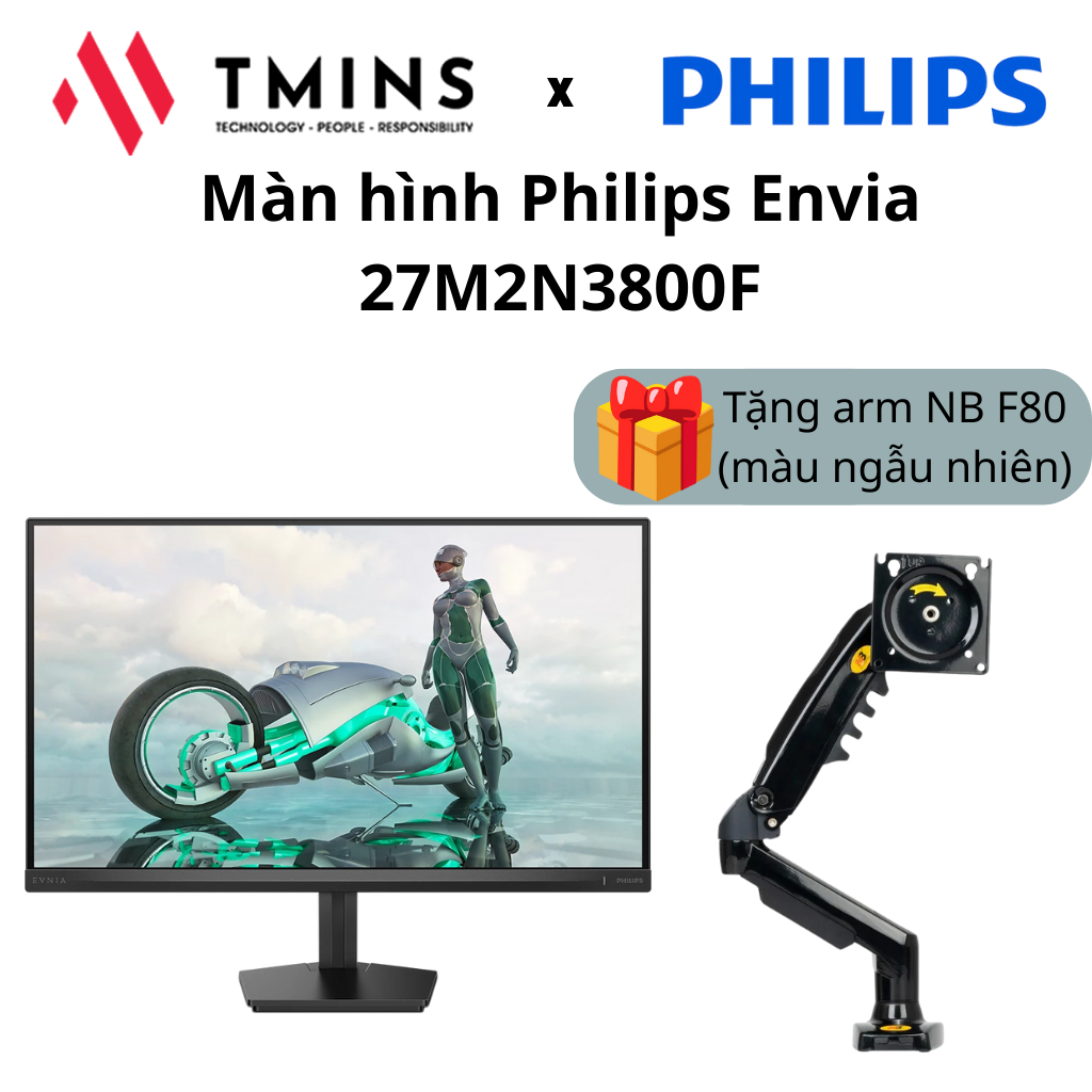 Màn hình gaming Philips Envia 27M2N3800F (27 inch/IPS/UHD/160Hz/0.3ms ...