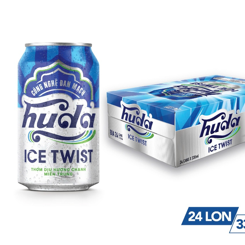 Thùng 24 lon Huda Ice Twist 330ml | Shopee Việt Nam