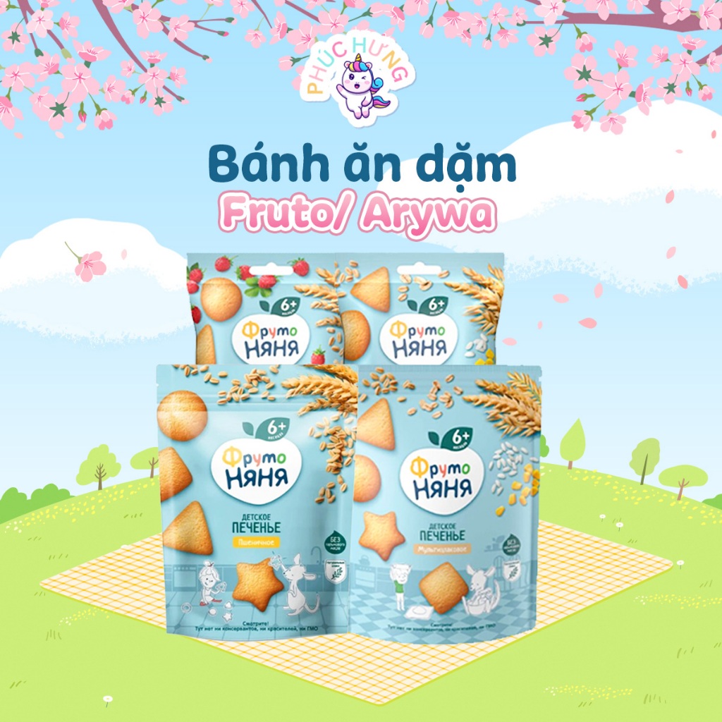 Bánh Ăn Dặm Fruto Nyanya Nga Cho Bé từ 6 tháng ăn dặm | Shopee Việt Nam