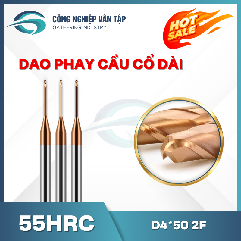 [D4] Dao Phay Cầu Cổ Dài 2F 55HRC Độ Chính Xác Cao - Chính Hãng Vân Tập Việt Nam | Shopee Việt Nam
