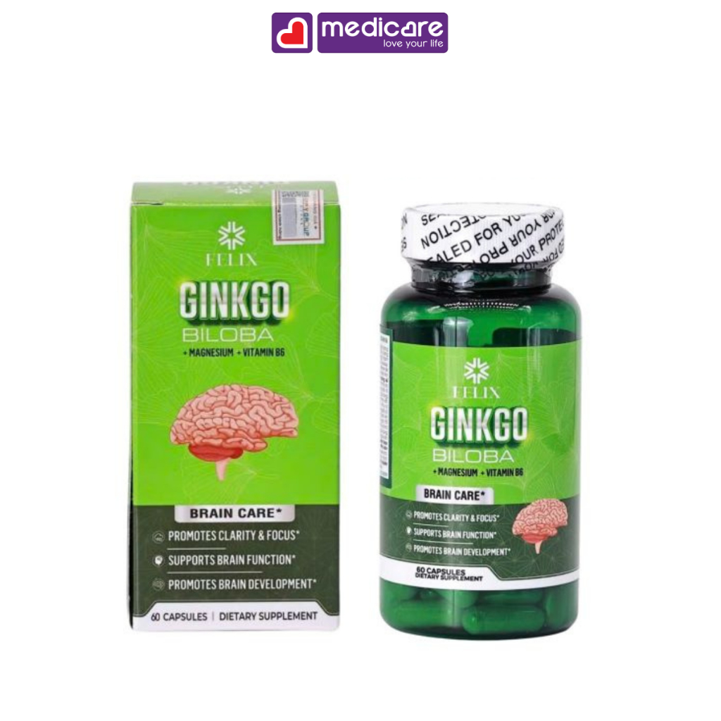 Viên Uống FELIX Gingko Biloba Magne Vitamin B6 60 viên | Shopee Việt Nam