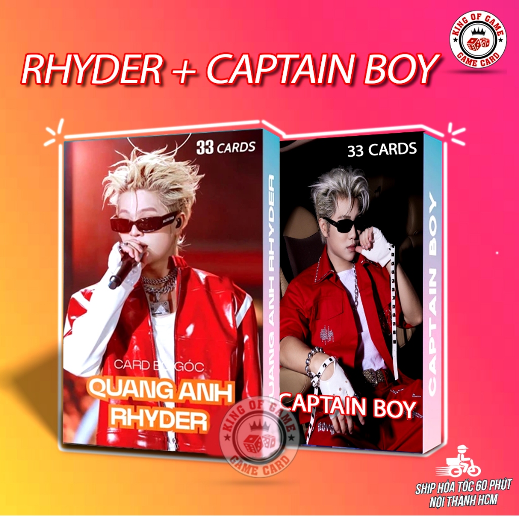 COMBO QUANG ANH RHYDER + CAPTAIN BOY ANH TRAI SAY HI 33 Tấm Ảnh Có Chữ ...