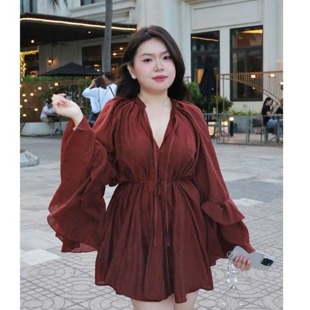 [BIGSIZE L - 4XL] Đầm Bigsize Nữ Tay Xòe Rút Eo Sang Chảnh HotTrend Cho Nàng Bigsize | Shopee ...