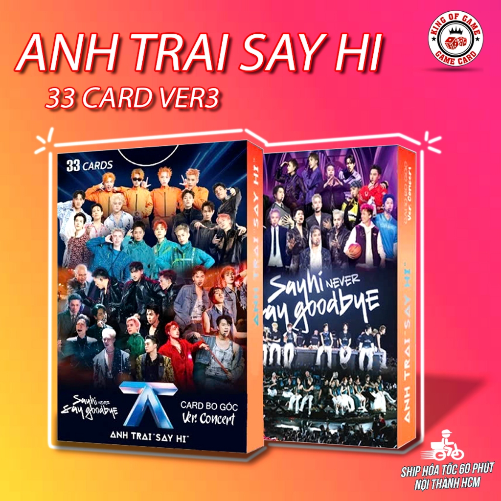 Ver.Concert ANH TRA SAY HI Never Say Goodbye Card Bo Góc 33 Tấm Ảnh Có ...