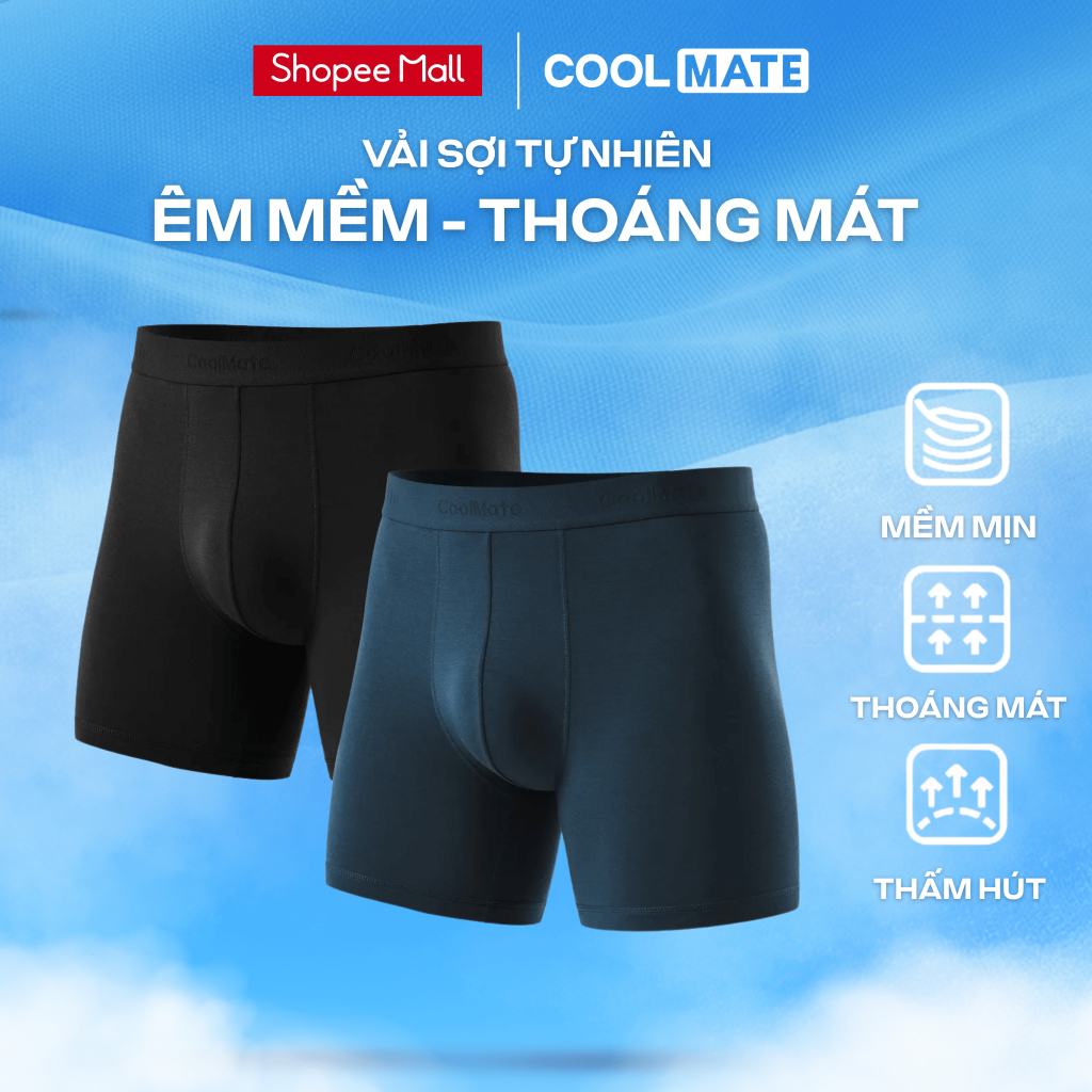 Combo 2 quần lót nam Boxer Brief Lenzing Modal vải mềm mịn thoáng mát ...