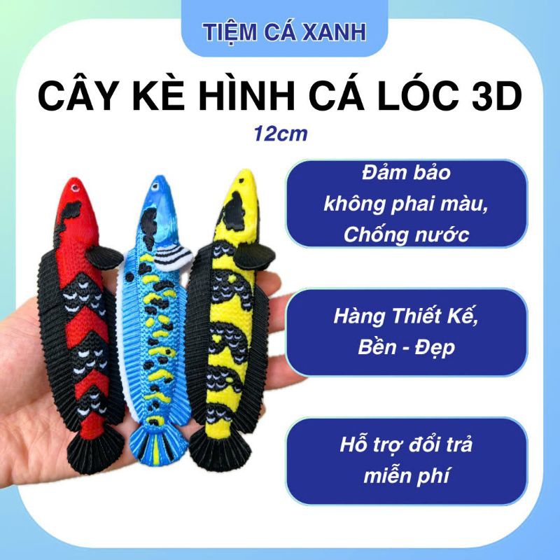 CÂY KÈ HÌNH CÁ LÓC 3D - CHẤT LIỆU NHỰA ĐẢM BẢO KHÔNG PHAI MÀU, CHỐNG ...