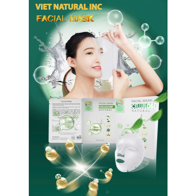 Facial Mask – Mặt Nạ Cellulose Dưỡng Ẩm & Sáng Da – Nano Collagen, Dừa ...