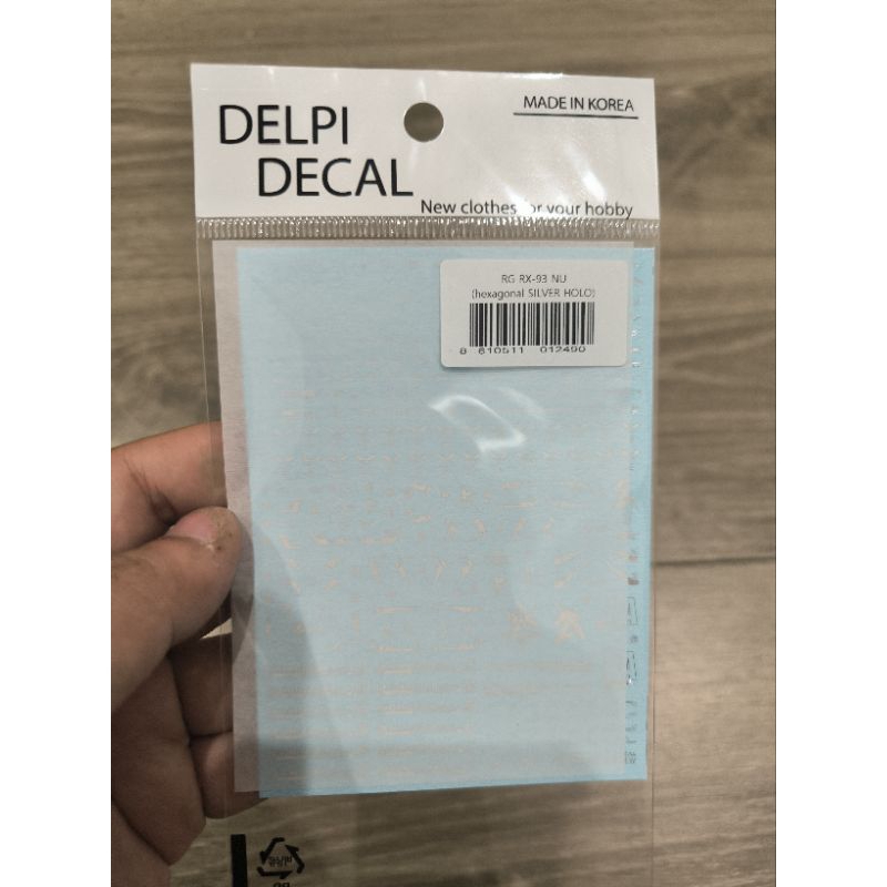 DELPI HOLO DECAL / RG NU GUNDAM RX-93 V GUNDAM HOLOGRAM SILVER DECAL ...