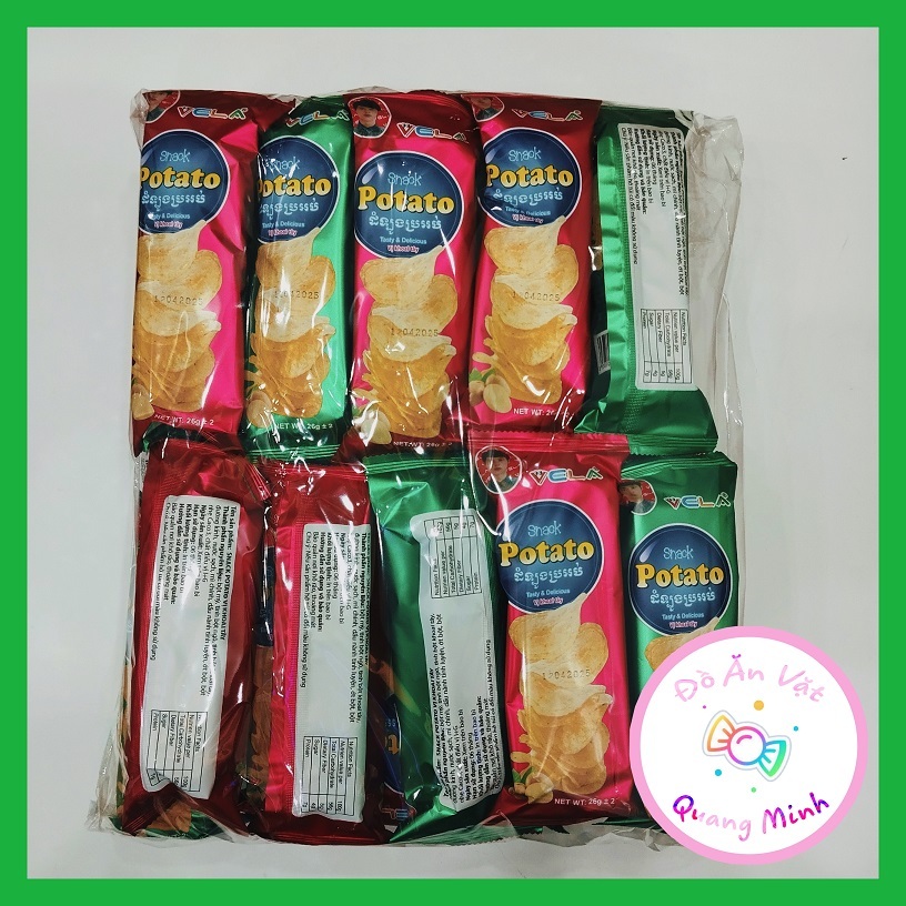 Bán sỉ Snack khoai tây potato vela bịch 30 gói giòn ngon hấp dẫn, đồ ăn ...