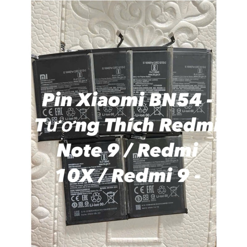 Pin zin tháo máy Xiaomi BN54 - Redmi Note 9 / Redmi 10X / Redmi 9 ...