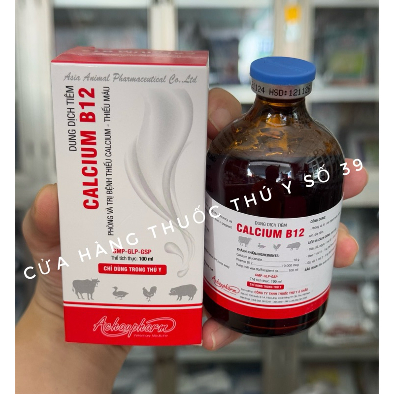 CALCIUM B12 chai 100ml vitamin dùng cho vật nuôi | Shopee Việt Nam
