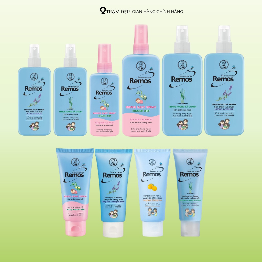 Xịt Chống Muỗi Phun Sương Remos (70ml, 150ml) và Kem Chống Muỗi Remos ...
