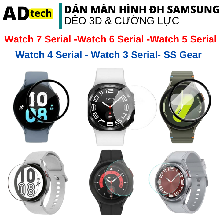 Dán màn hình đồng hồ Galaxy Watch 7 Watch 6 Watch 5 Watch 4 40mm 44mm ...