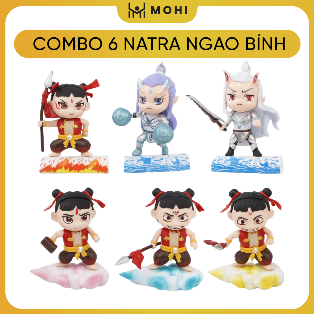 Mô Hình bộ 6 natra ngao bính - Cao : 8cm - Nặng : 100gram - Figure ...