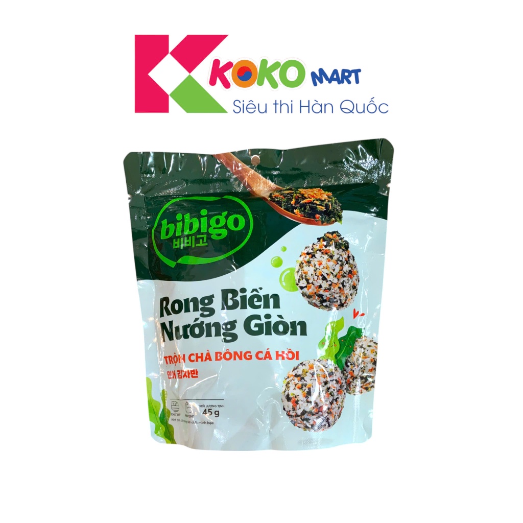 Rong biển trộn cơm chà bông cá hồi Bibigo CJ 45g | Shopee Việt Nam
