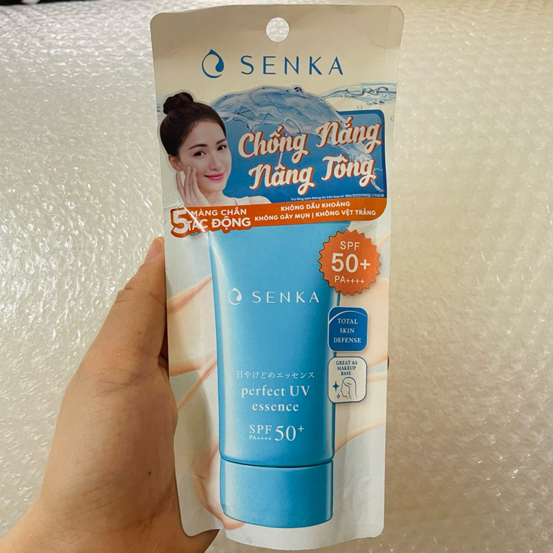Tinh chất chống nắng Senka Perfect UV Essence SPF 50+ PA++++50g Date ...