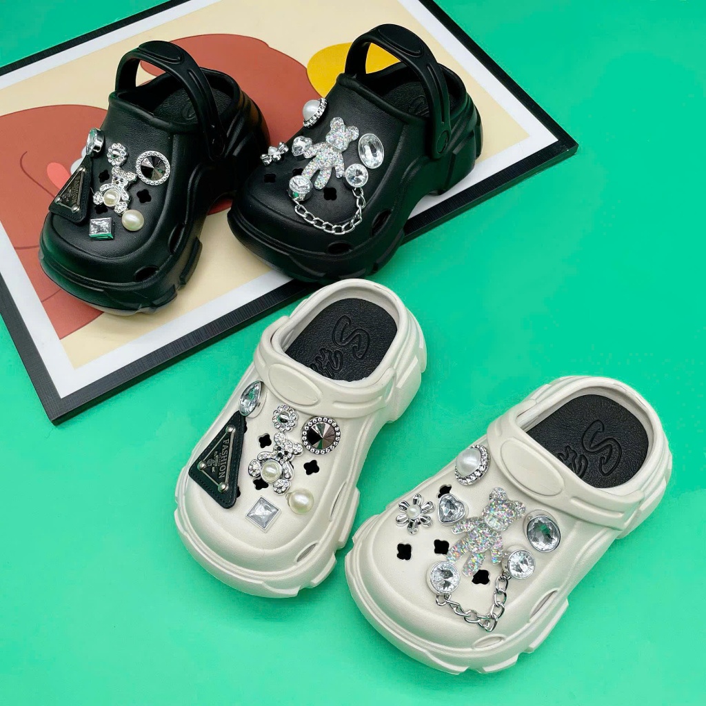 [Dép Người Lớn] Dép Sục Cross, Dép Sandal Đế Cao Kuromi, Labubu, Baby ...