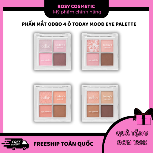 [ODBO] Phấn Mắt ODBO 4 Ô Today Mood Eye Palette OD2018 4g tone màu ấm phấn mịn phù hợp người mới ...