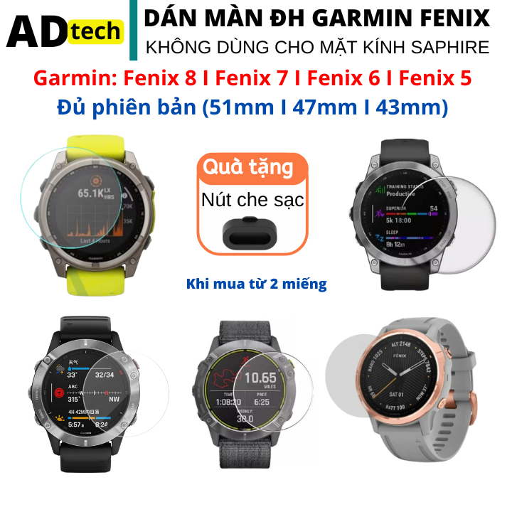 Dán màn hình đồng hồ garmin Fenix 7 Fenix 8 Fenix 6 Fenix 5 42mm 47mm 51mm , miếng dán cường lực ...