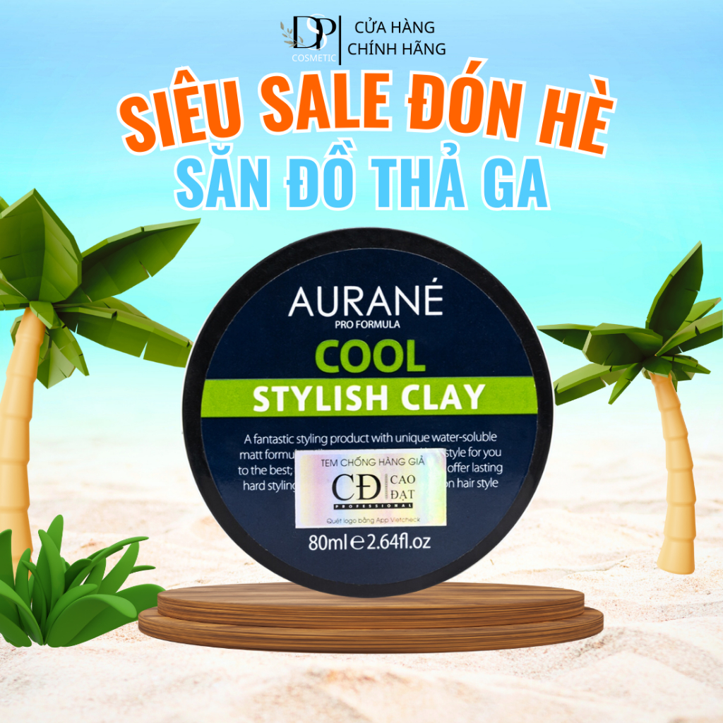Sáp vuốt tóc nam Aurane Cool Stylish Clay 80ml Sáp vuốt tóc quốc dân ...