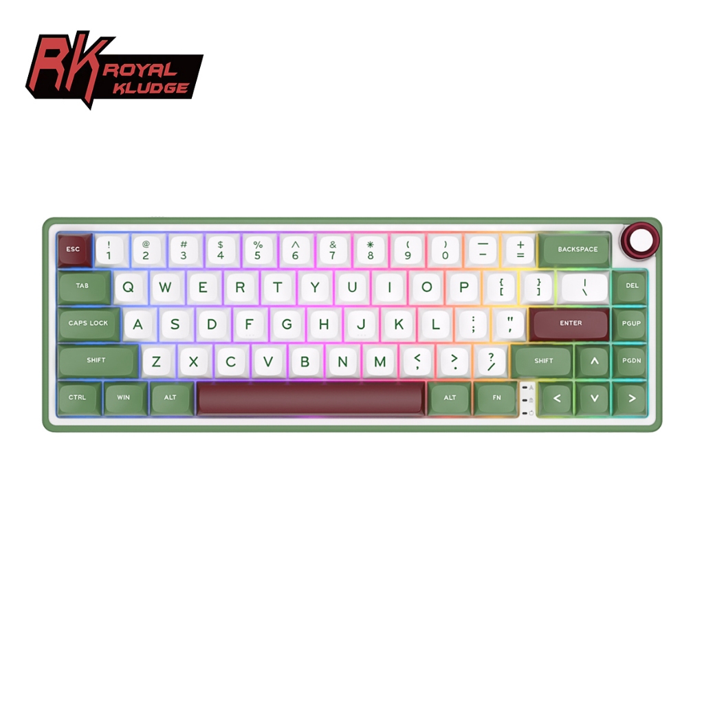 RK RK Royal Kludge RKR65 Green Wired Gasket Hot Swapple Mechanical ...