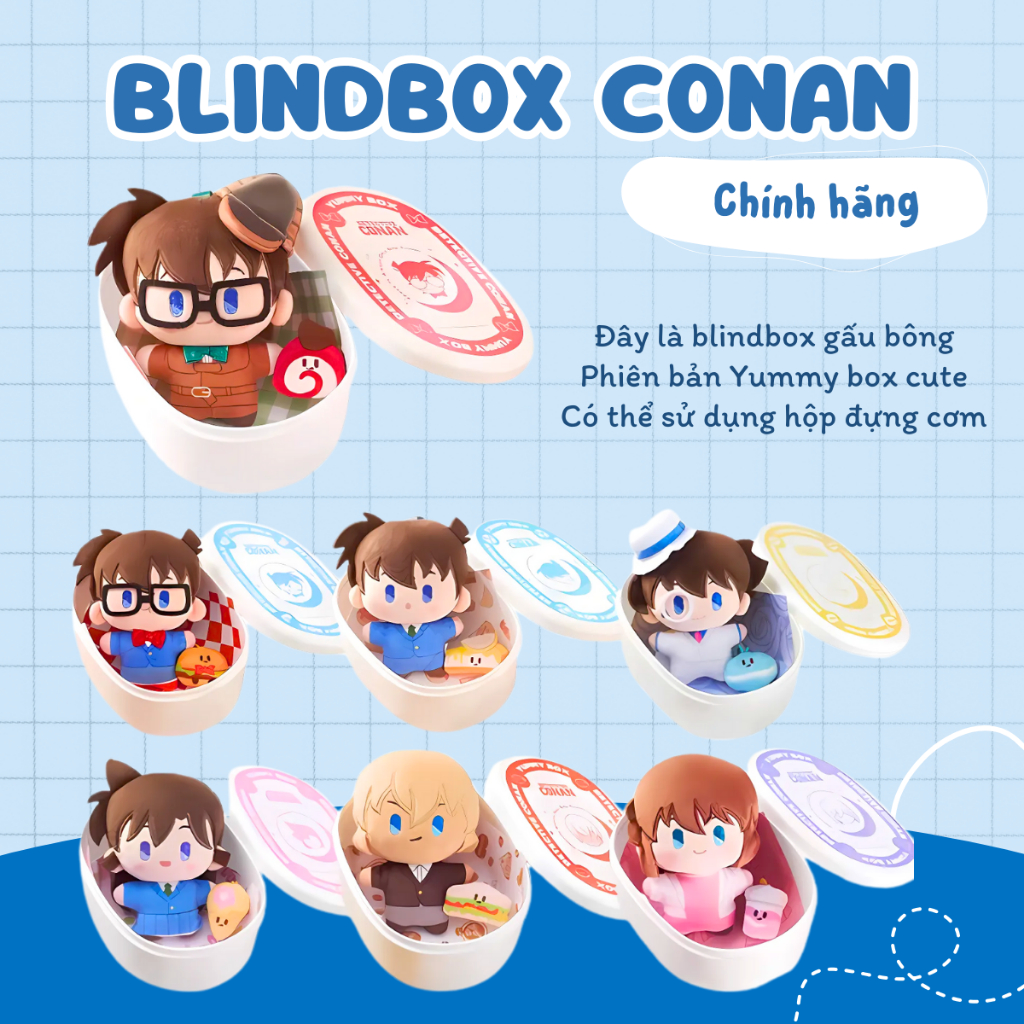 [Chính hãng] Yummy Box Conan Gấu Bông Móc Khoá Gacha | Shopee Việt Nam