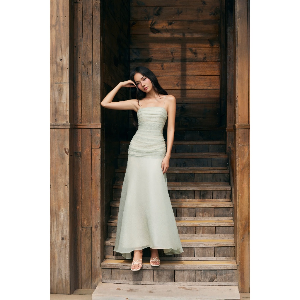 Đầm Nữ Maxi Ôm Body Hai Dây Nhún Eo Dáng Xòe Tôn Dáng - OTANI DRESS ...