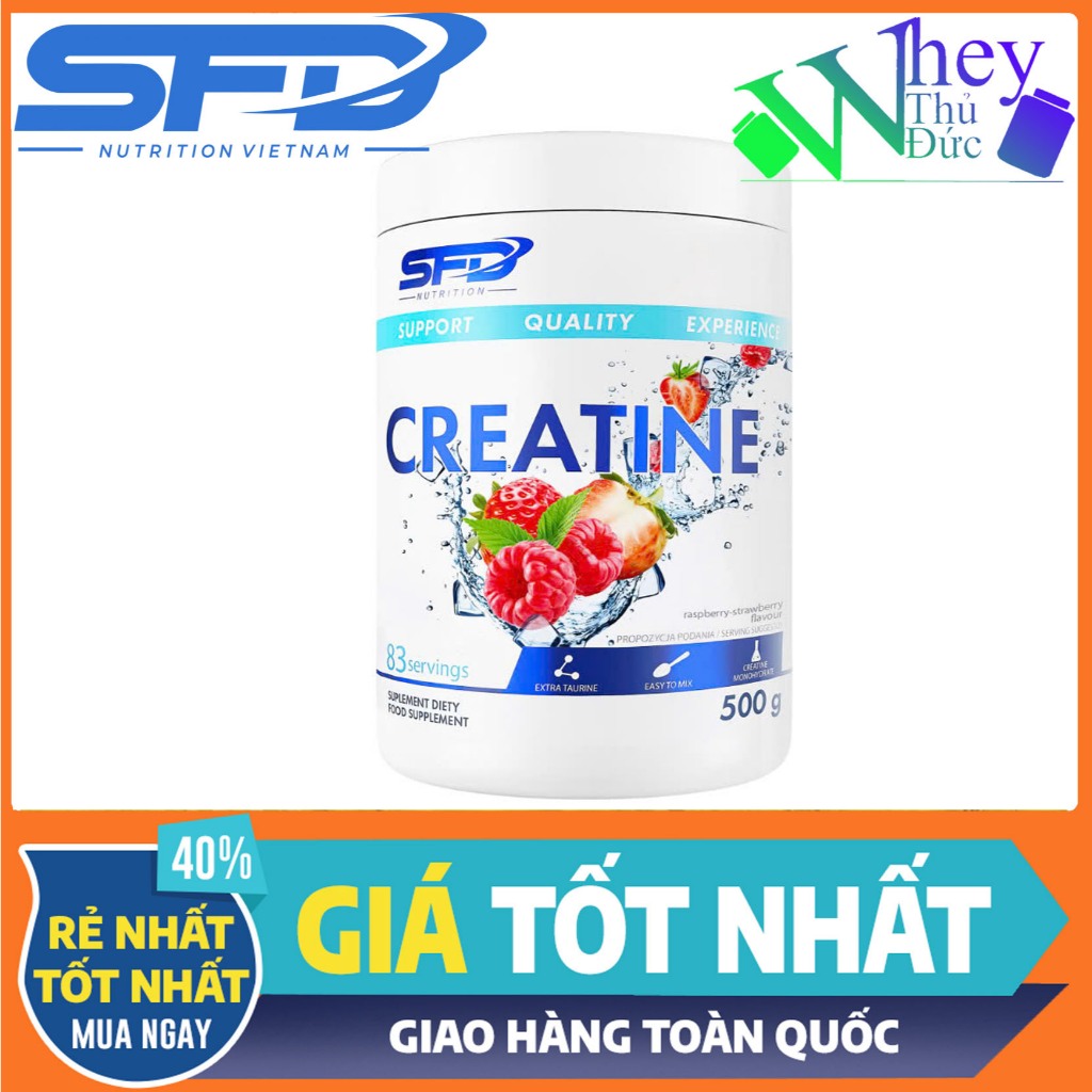 SFD - Creatine (500g) 83 lần dùng - Tăng cơ Tăng sức mạnh trước tập ...