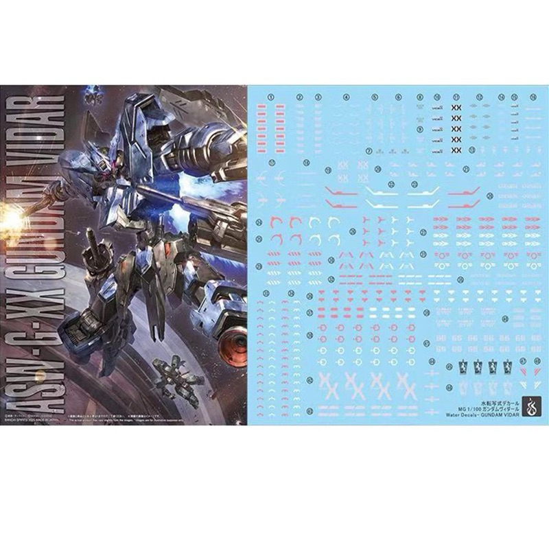 [Ghost/G-rework] Decal/Đề can nước mô hình MG Vidar Gundam | Shopee ...