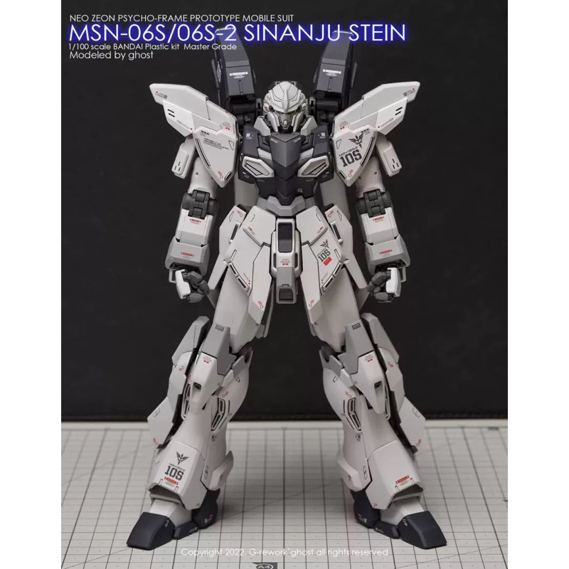 [Ghost/G-rework] Decal/Đề can nước mô hình MG Sinanju Stein | Shopee ...
