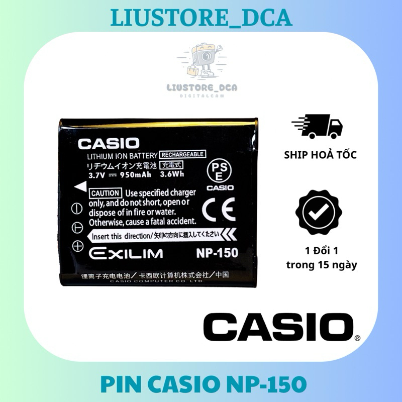 Pin Máy Ảnh Casio NP-150 3.7V 950mAh – Dùng Cho Exilim EX-TR10, TR15, TR35, TR300, TR350 ...