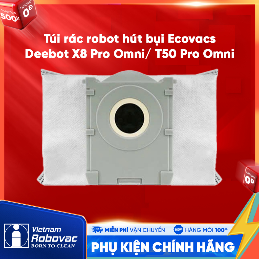 Túi rác robot hút bụi Ecovacs Deebot X8 Pro Omni/ T50 Pro Omni | Shopee ...